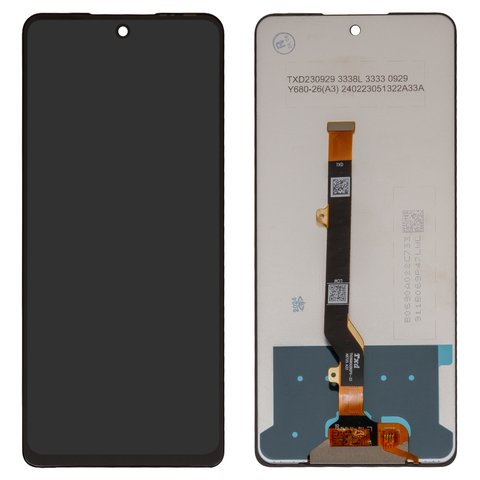 LCD compatible with Tecno Spark 20 Pro (KJ6), (black, without frame, Original (PRC)) - GsmServer