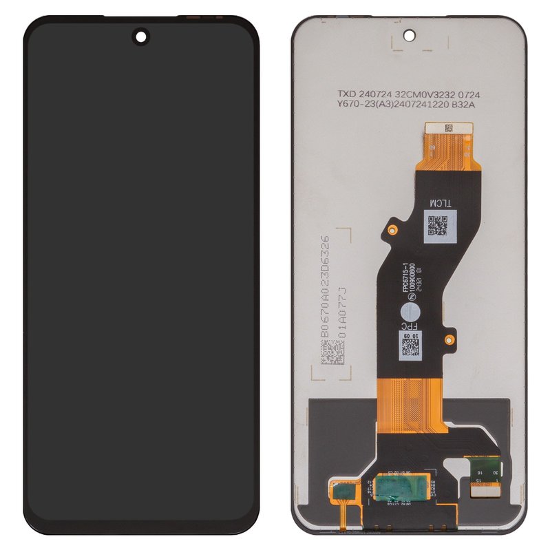 LCD compatible with Tecno Spark 30C, (black, without frame, High Copy ...